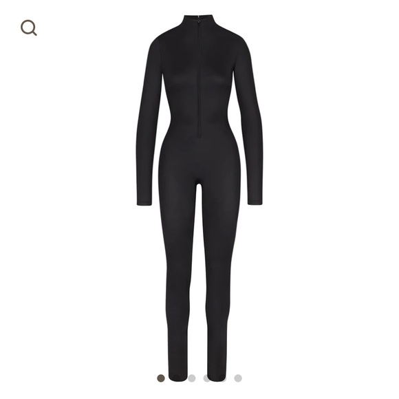 SKIMS | Pants & Jumpsuits | Skims All In One Shine Mock Neck Long ...